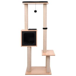 vidaXL Katzen-Kratzbaum mit Sisal-Kratzmatte 129 cm
