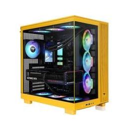 Thermaltake View 380 XL TG ARGB , Tower-Geh&auml;use dunkelgelb, Tempered Glass x 2