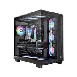Thermaltake View 380 XL TG ARGB , Tower-Geh&auml;use schwarz, Tempered Glass x 2