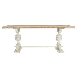 Esstisch DKD Home Decor Weiß natürlich Tanne 200 x 90 x 78 cm