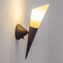LINDBY Wandleuchte Alva, rostfarben, Glas, 34 cm hoch, E14