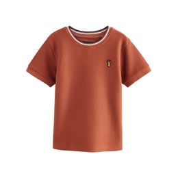 next T-Shirt Jungen Gr&ouml;&szlig;e 104 dunkelblau / braun / wei&szlig;