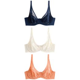 next BH Damen Gr&ouml;&szlig;e 85 dunkelblau / orange / wei&szlig;