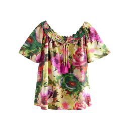 next Bluse Damen Gr&ouml;&szlig;e M gelb / gr&uuml;n / lila / dunkelpink