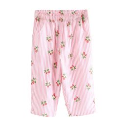 next Pants girl size 116 Green / Rose / White