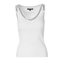 Koroshi Top Damen Gr&ouml;&szlig;e L silber / wei&szlig;