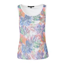 Koroshi Top Damen Gr&ouml;&szlig;e S violettblau / orange / rosa / wei&szlig;