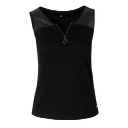 Koroshi Top Damen Gr&ouml;&szlig;e XXL schwarz / silber