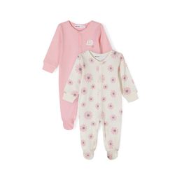 Minoti Strampler M&auml;dchen Gr&ouml;&szlig;e 74/80 pink / wei&szlig;