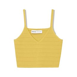 Bershka Top Damen Gr&ouml;&szlig;e L gelb