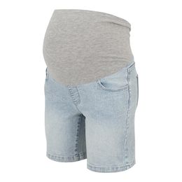 MAMALICIOUS Umstand Shorts 'MLOslo' Damen Gr&ouml;&szlig;e 34 blue denim / graumeliert