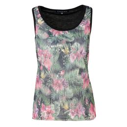 Koroshi Top Damen Gr&ouml;&szlig;e XL gelb / pastellgr&uuml;n / hellpink / schwarz
