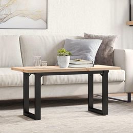 Couchtisch O-Gestell 100x50x45,5 cm Massivholz Kiefer Stahl