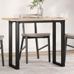 Esstisch O-Gestell 100x50x75,5 cm Massivholz Kiefer & Stahl