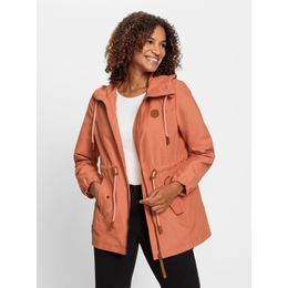 WITT Damen Microfaserjacke mit weitenverstellbarer Kapuze, papaya, Gr&ouml;&szlig;e 38