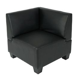 MCW Modular Eckteil Moncalieri, Kunstleder ~ schwarz
