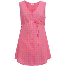 Gina Damen Umstands-Bluse mit Karo-Muster