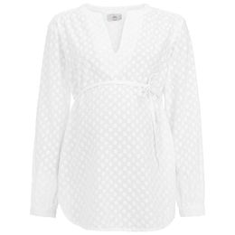 Gina Damen Umstands-Bluse mit Blumen-Stickerei