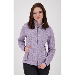 DEPROC Active Strickfleecejacke »KIRKVALE X WOMEN« auch in Großen Größen erhältlich lila 46 (L) 46 (L) Leichte Damen Basic Fleecejacke mit Stehkragen