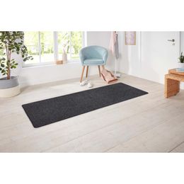HANSE HOME EXCLUSIV L&auml;ufer &raquo;Liberty&laquo; rechteckig 7 mm H&ouml;he Uni-Meliert, robust, kr&auml;ftige Farben, rundherum farbige Kettelung anthrazit/schwarz...