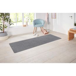 HANSE HOME EXCLUSIV L&auml;ufer &raquo;Liberty&laquo; rechteckig 7 mm H&ouml;he Uni-Meliert, robust, kr&auml;ftige Farben, rundherum farbige Kettelung grau Obermaterial: 100%...