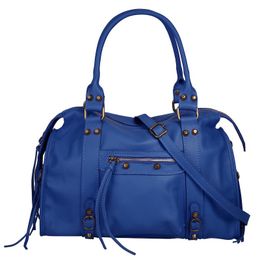 FORTY° FORTY° Shopper echt Leder, Made in Italy blau