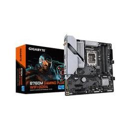 Gigabyte B760M GAMING PLUS WIFI DDR4, Mainboard schwarz/silber