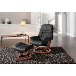 Relaxsessel stressless "Ruby", schwarz (schwarz paloma), B:88cm H:99cm T:77cm, Leder BATICK: Batick ist ein leicht korrigiertes, durchgef&auml;rbtes und genarbtes M&ouml;belleder, bei dem die meisten Unebenheiten und Spuren in der Regel entfernt wurden. Batick wird mitunter doppelt&ouml;nig gef&auml;rbt, um der Oberfl&auml;che mehr Lebendigkeit zu verleihen. Dank einer sch&uuml;tzenden Oberfl&auml;chenbehandlung lassen sich die mei