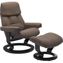 Relaxsessel stressless "Ruby", braun (mole batick), B:88cm H:99cm T:77cm, Leder BATICK: Batick ist ein leicht korrigiertes, durchgef&auml;rbtes und genarbtes M&ouml;belleder, bei dem die meisten Unebenheiten und Spuren in der Regel entfernt wurden. Batick wird mitunter doppelt&ouml;nig gef&auml;rbt, um der Oberfl&auml;che mehr Lebendigkeit zu verleihen. Dank einer sch&uuml;tzenden Oberfl&auml;chenbehandlung lassen sich die meisten 