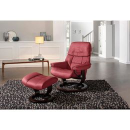 Relaxsessel stressless "Ruby", rot (cherry paloma), B:88cm H:99cm T:77cm, Leder BATICK: Batick ist ein leicht korrigiertes, durchgef&auml;rbtes und genarbtes M&ouml;belleder, bei dem die meisten Unebenheiten und Spuren in der Regel entfernt wurden. Batick wird mitunter doppelt&ouml;nig gef&auml;rbt, um der Oberfl&auml;che mehr Lebendigkeit zu verleihen. Dank einer sch&uuml;tzenden Oberfl&auml;chenbehandlung lassen sich die meisten 