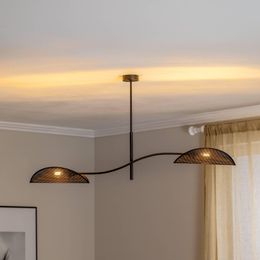 EMIBIG LIGHTING Deckenlampe Lotus, schwarz/gold, 2-flammig