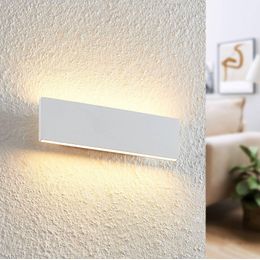 LINDBY LED-Wandleuchte Ignazia, 28 cm, weiß, Metall, up/down