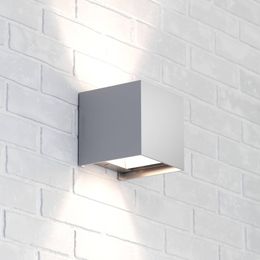 MCJ Wandlampe Zuza 2, alufarben, Metall, vier Flügel, 10 cm, G9