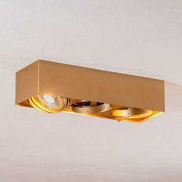 ARGON Deckenstrahler Riesta, gold, dreiflammig