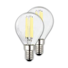 Briloner LED-Leuchtmittel Tropfen E14 4W klar 3000K 840lm EEK A 2er