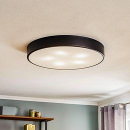 Deckenlampe Cleo 600, schwarz, Sensor, IP20, Ø 60 cm, Metall