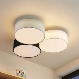 LINDBY Janita LED-Deckenlampe, 3-fl., dreifarbig
