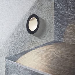 LUCANDE LED-Wandeinbauleuchte Pordis, IP65, rund