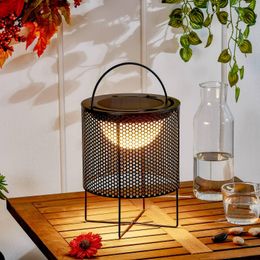 LINDBY LED-Solar-Terrassenleuchte Achilleas, RGBW, schwarz