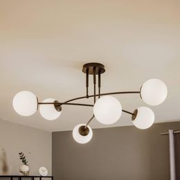 EMIBIG LIGHTING Deckenleuchte Pregos 6 in Schwarz, sechsflammig