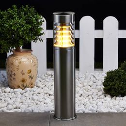 LINDBY Sockelleuchte Enja, 50 cm, Edelstahl, IP44, E27