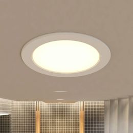 Prios LED-Einbaulampe Rida, 3er, weiß, 23 cm, 25W, CCT, IP44