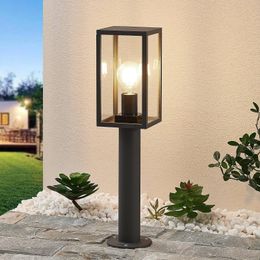 LINDBY Sockelleuchte Filimon, 50 cm, anthrazit, IP44, E27