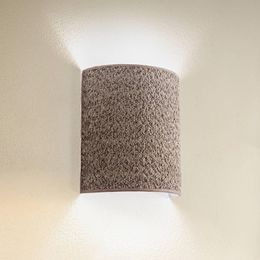 Euluna Wandleuchte Boucle aus Stoff, cappuccino