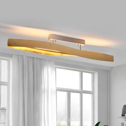 Quitani LED-Deckenleuchte Lian, Schlagmetallfinish