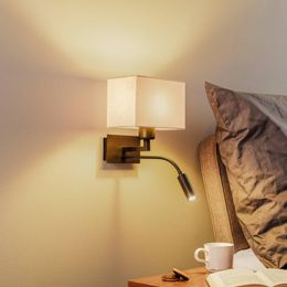 Euluna Wandlampe Harry, eckig, schwarz/schwarz/beige