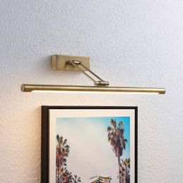LUCANDE LED-Bilderleuchte Dimitrij, messing, Metall, 54cm