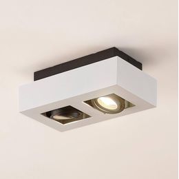 ARCCHIO Strahler Vince, 25 cm, 2-flammig, weiß/schwarz, GU10