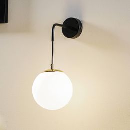 EMIBIG LIGHTING Wandleuchte Ognis K1 mit Kugelschirm, schwarz/gold
