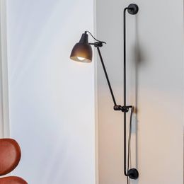 Aldex Wandleuchte 997 mit Stecker, einflammig, schwarz